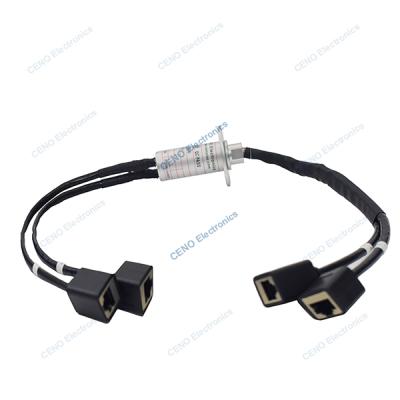 China Compact structure capsule slip ring with 2 channels Gigabit Ethernet Signal en venta