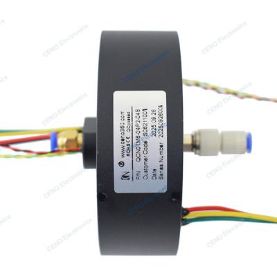 China Integrate Electric Power Signal Slip Ring with 1 channel Pneumatic Rotary Union for sale