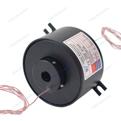 China High Speed Slip Ring with Through Hole and T-type thermocouple signal for sale