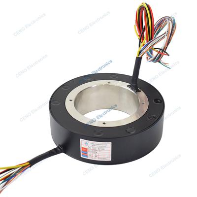 China Low Temperature Slip Ring with Through Hole 90mm and Electric Power for Robotic for sale