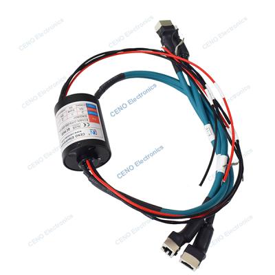 China Through Hole Ethernet Signal Slip Ring with Electric Power for Industry Robotic for sale