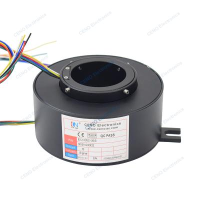 China Through Hole Slip Ring with 50mm Inner Diameter PT100 Signal and 300rpm Operating Speed for Robotic Arm for sale