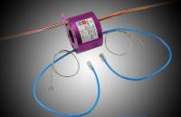 China 380VAC Through Bore Slip Ring with 18×15A Circuits and 2×100M Ethernet - 25.4mm Center Hole for sale