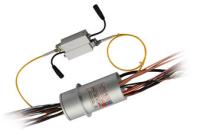 China Compact Fiber Slip Ring Rotary Joint Single Channel IP54 380VAC 300rpm for sale