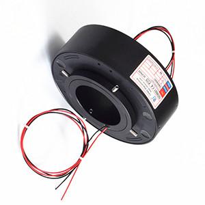 China 50mm ID Miniature Through Bore Slip Ring 300rpm Rotation For Motion Simulator for sale