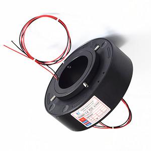 China 50mm ID Miniature Through Bore Slip Ring 300rpm Rotation For Motion Simulator for sale