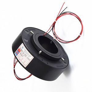 China 50mm ID Miniature Through Bore Slip Ring 300rpm Rotation For Motion Simulator for sale