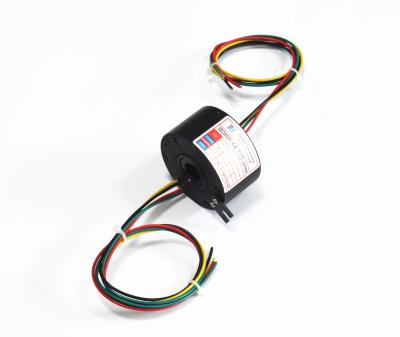 China IP54 12.7mm Through Bore Slip Ring Connector 600RPM Rotation Speed 220VAC for sale