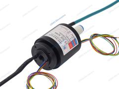 Integreer Power Ethernet-signaal en pneumatische hydraulische rotatie-slipring