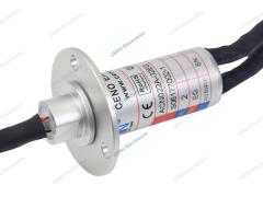 Compact structure capsule slip ring with 2 channels Gigabit Ethernet Signal
