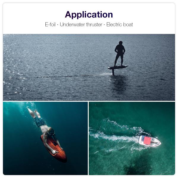 Quality 58KG Thrust Electric Surfboard Brushless DC Motor With Propeller And Remote for sale