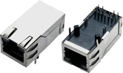 China 100M /1000M Magnetic Modular Jacks, RJ45, shielded with EMI fingers, built-in LED for sale