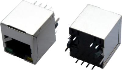 China 100M /1000M RJ45 jack with Transformer, Vertical, shielded for sale