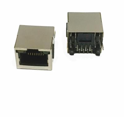 China vertical RJ45 Jack, 1x1 port, top entry, shielded, built-in LED, for sale