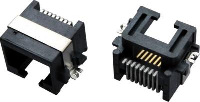 China 8P8C RJ45 connectors, SMT, middle shielded, sinking plate type for sale