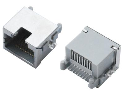 China 8P8C RJ45 connectors, tab-up, shielded, SMT, white housing,  recessed for sale