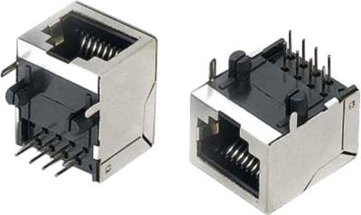 China 10P8C RJ45 Jack, Right angled, tab-down, shielded for sale