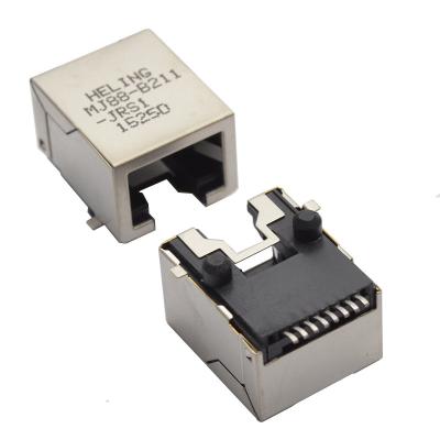 China 8p8c RJ45 connector, shielded, right angled, SMT modular Jack for sale