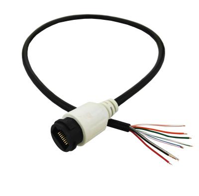 China IP68 waterproof RJ45 connector assembly with Cat5e Ethernet cable for sale