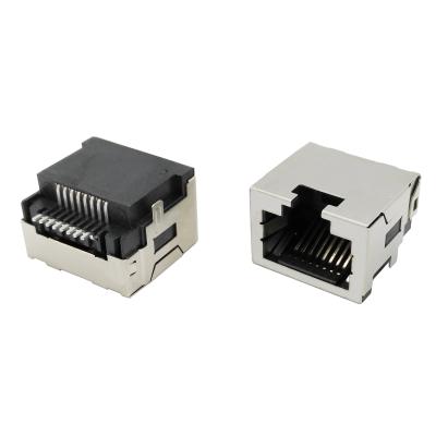 China 8p8c surface mount recessed RJ45 Modular Jack connector with  H=8.5mm low profile for sale