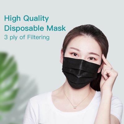 Cina L'antibatterico 95% BFE 3 maneggia medico non civile non tessuto del nero della maschera di protezione in vendita