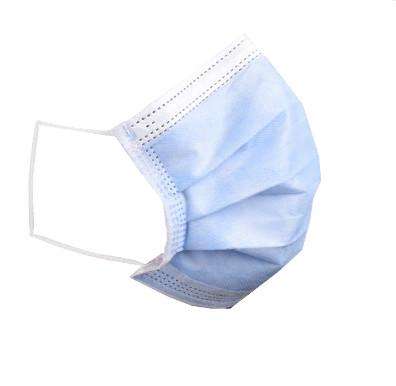 China Máscara protetora 3ply médica descartável azul com ligamento ajustável à venda