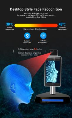 Cina La serratura di porta antizanzare LCD a 8 pollici Smart affronta il dispositivo della temperatura del riconoscimento con la macchina fotografica in vendita