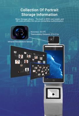 Cina La serratura di porta antizanzare LCD a 8 pollici Smart affronta il dispositivo della temperatura del riconoscimento con la macchina fotografica in vendita