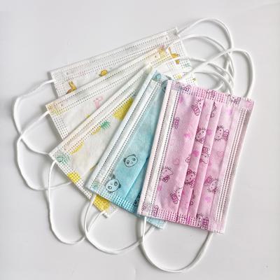 Cina La maschera di protezione eliminabile stampata animale dei bambini, 3 pieghe Earloop protezione la maschera 17.5*9.5cm in vendita