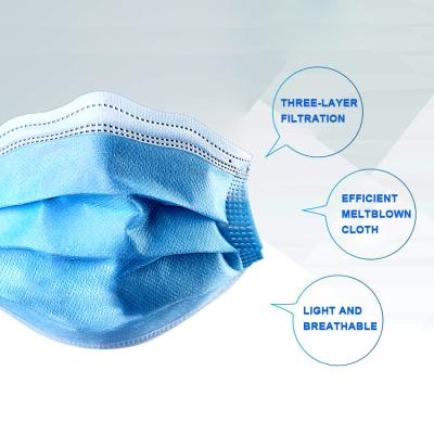 China O ODM médico descartável impermeável do OEM da máscara protetora 3Ply apoiou à venda