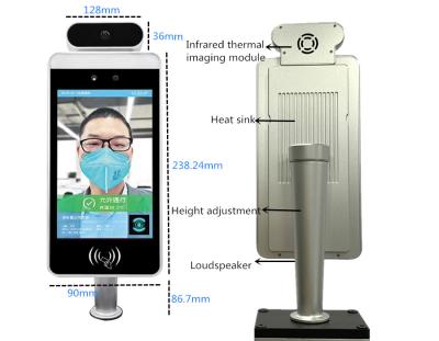 Cina 8inch il cavalletto Wifi Smart affronta la macchina della temperatura che misura la porta d'accesso terminale della porta in vendita