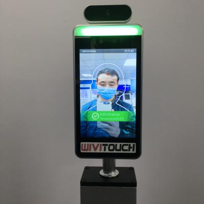 Cina 8inch il cavalletto Wifi Smart affronta la macchina della temperatura che misura la porta d'accesso terminale della porta in vendita