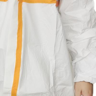 China Wegwerfnicht gesponnenes Isolierungs-Kleid EVP nicht steril mit langärmligem zu verkaufen