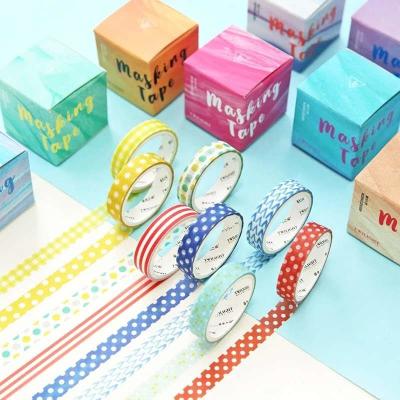 China Custom Printed Crepe Paper Set Masking Washi Tape for sale