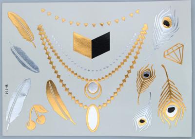China Gold Foil Temporary Tattoos,custom gold tattoo sticker for sale