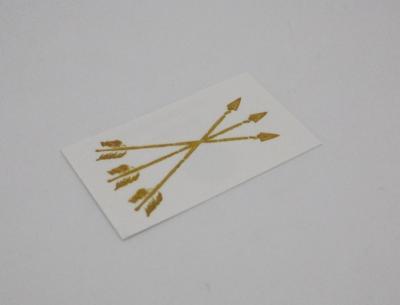 China Gold arrow tattoo, gold tribe tattoo, gold foil stamping temporary tattoo for sale