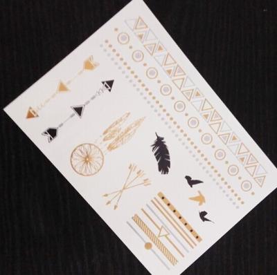 China Rose gold metallic tattoo, Jewelry inspired metallic tattoo. for sale