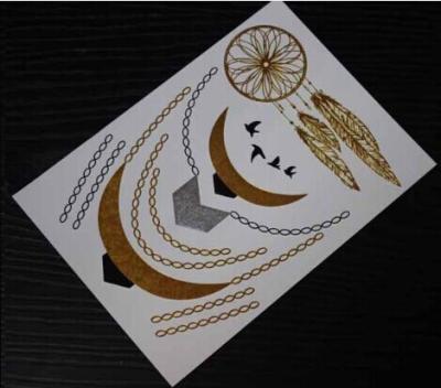 China Gold and silver metallic tattoo for sale