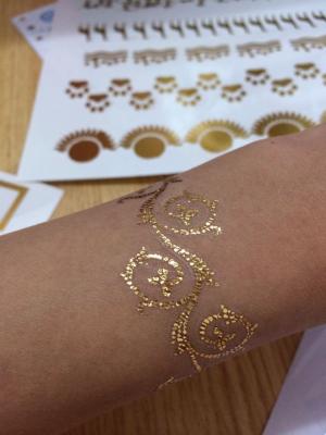 China Gold Metallic foil Tattoos for sale