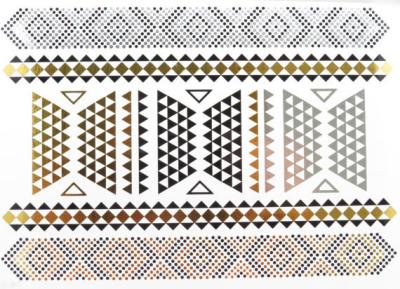 China Gold and silver foil tattoo, Metallic temporary tattoo, jewelry tattoo for sale