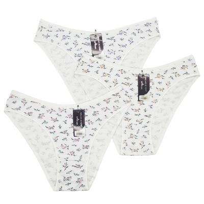 China Women's Low-rise Panties Everyday Lingerie Flower Printing Breathable and High Comfort Plus Size for Women Adults Knitted for sale