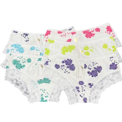 China Women Wholesale Sexy Lace Brief Six Colors Mix Middle Quality Lace Panties for Women for sale