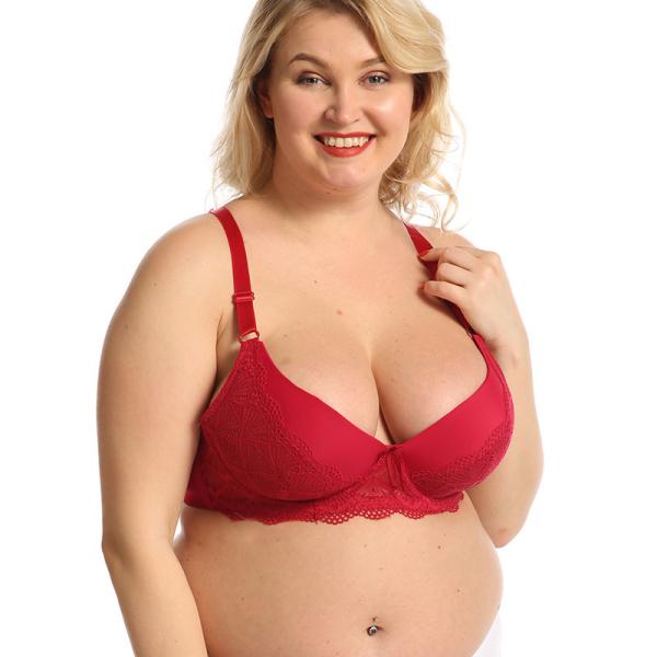 Quality E Cup New Arrival Plus Size 40-50E Women Lace Bra Beautiful Back Comfortable Bra Women Plus Size for sale