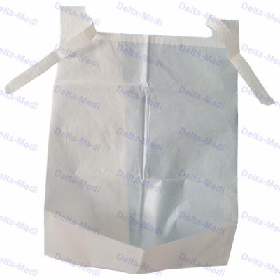 China Blue White Disposable Patient Dental Bib With Tie Pocket Te koop
