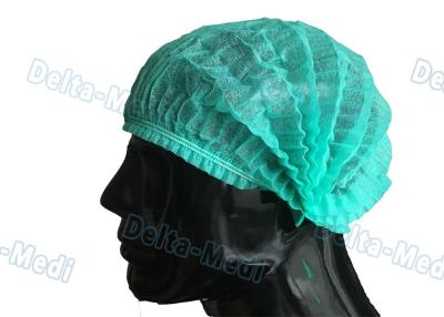 Cina Singolo cappuccio eliminabile elastico verde della calca, il dottore Bouffant Disposable Hair Cover in vendita