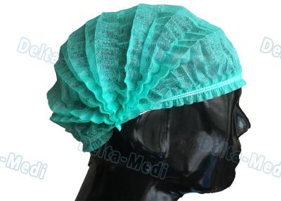 Cina Singolo cappuccio eliminabile elastico verde della calca, il dottore Bouffant Disposable Hair Cover in vendita