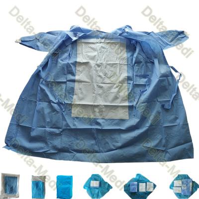China 45g SMS versterkte Beschikbare Medische Isolatietoga met Handhanddoek en Omslag Te koop