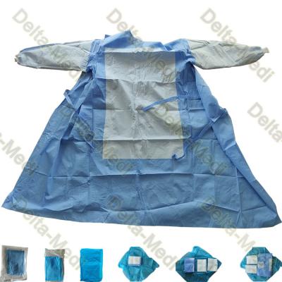 China Blauwe Gebreide Manchet Beschikbare Chirurgische Toga 50*80cm Krachtige Treksterkte Te koop