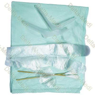 Cina Il corredo ginecologico sterile eliminabile dell'esame con cotone di Underpad dello speculum vaginale tampone i guanti eliminabili dell'esame del PE in vendita