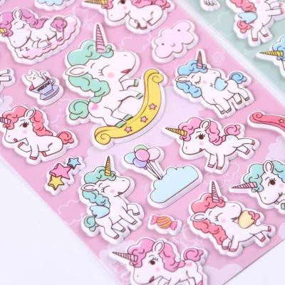 中国 友好的なEcoはかわいい漫画によって3Dエヴァがエポキシ ポリ塩化ビニールのふくらんでいるステッカー泡立つ子供のためのステッカーをカスタム設計する 販売のため